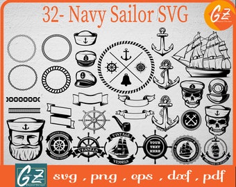 Navy Sailor Svg | Etsy