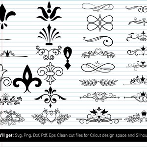 220+ Decorative Elements SVG, Ornaments Svg, Flourishes SVG, Swirls SVG ...