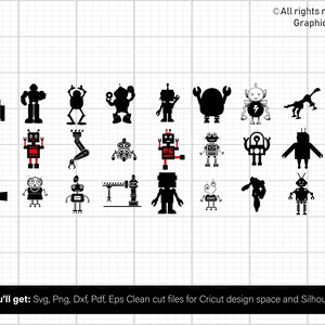 Robot Svg Bundle, Robot Png Bundle, Robot Clipat, Robot Svg Cut File ...