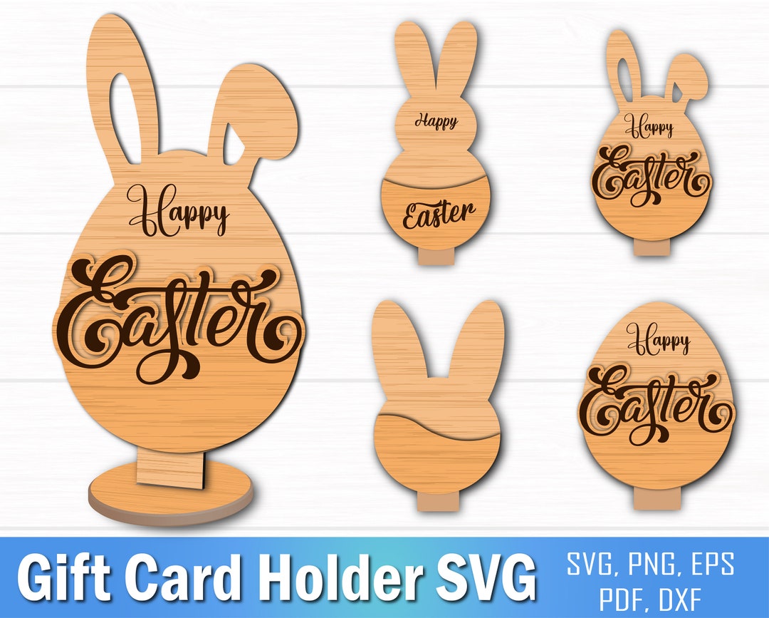 Gift Card Holder SVG, Easter Gift Card Holder Svg, Glowforge Easter SVG ...