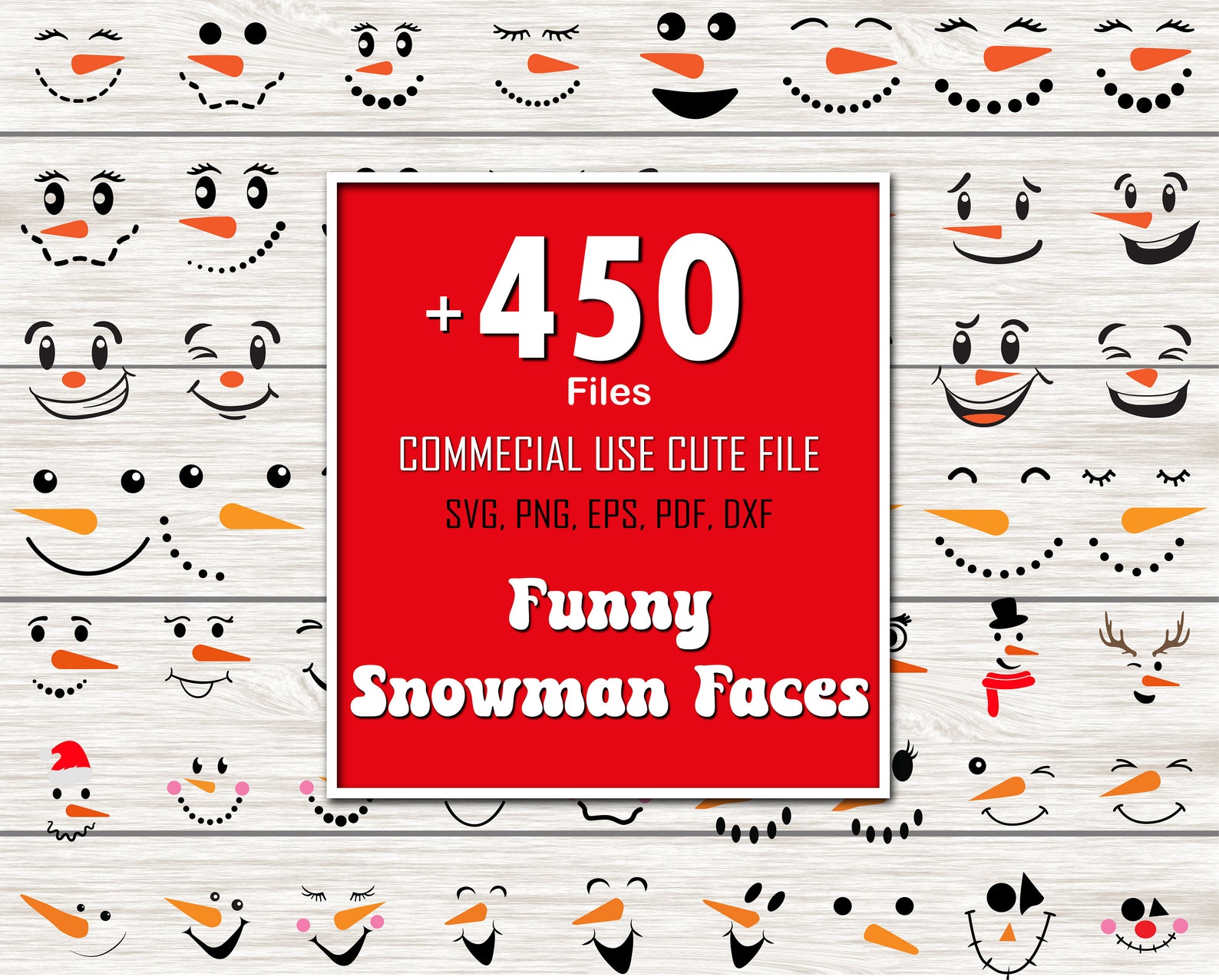 Snowman Faces Svg Bundle Snowman Face Svg Christmas Svg - Etsy