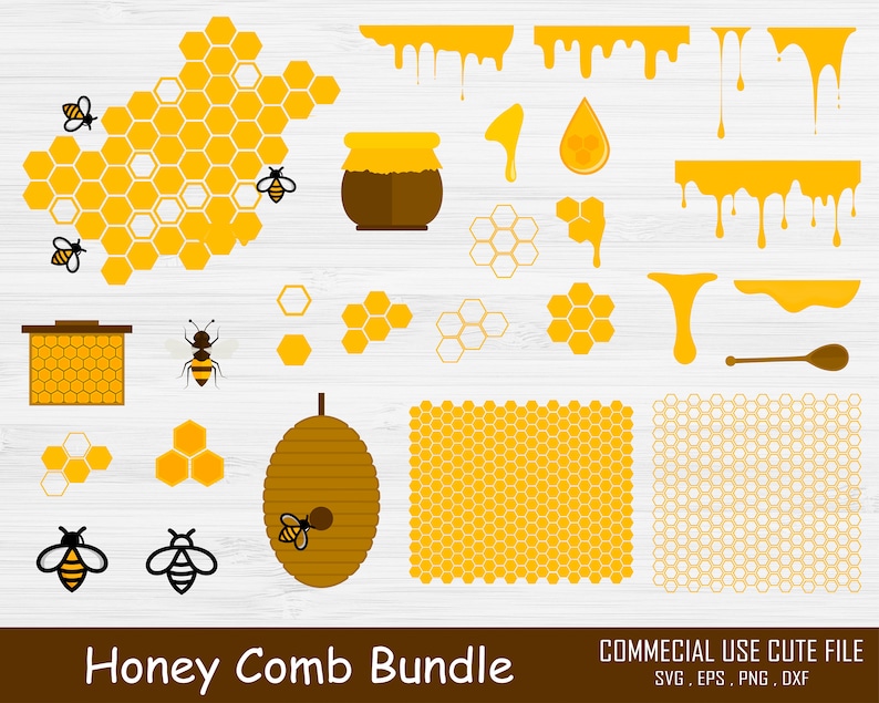 Honeycomb SVG Bundle Honey Drip SVG Honey Svg Honeycomb - Etsy
