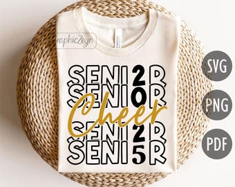 Cheer Senior 2025 SVG, Class of 2025 Svg, Senior Cheerleader Svg ...