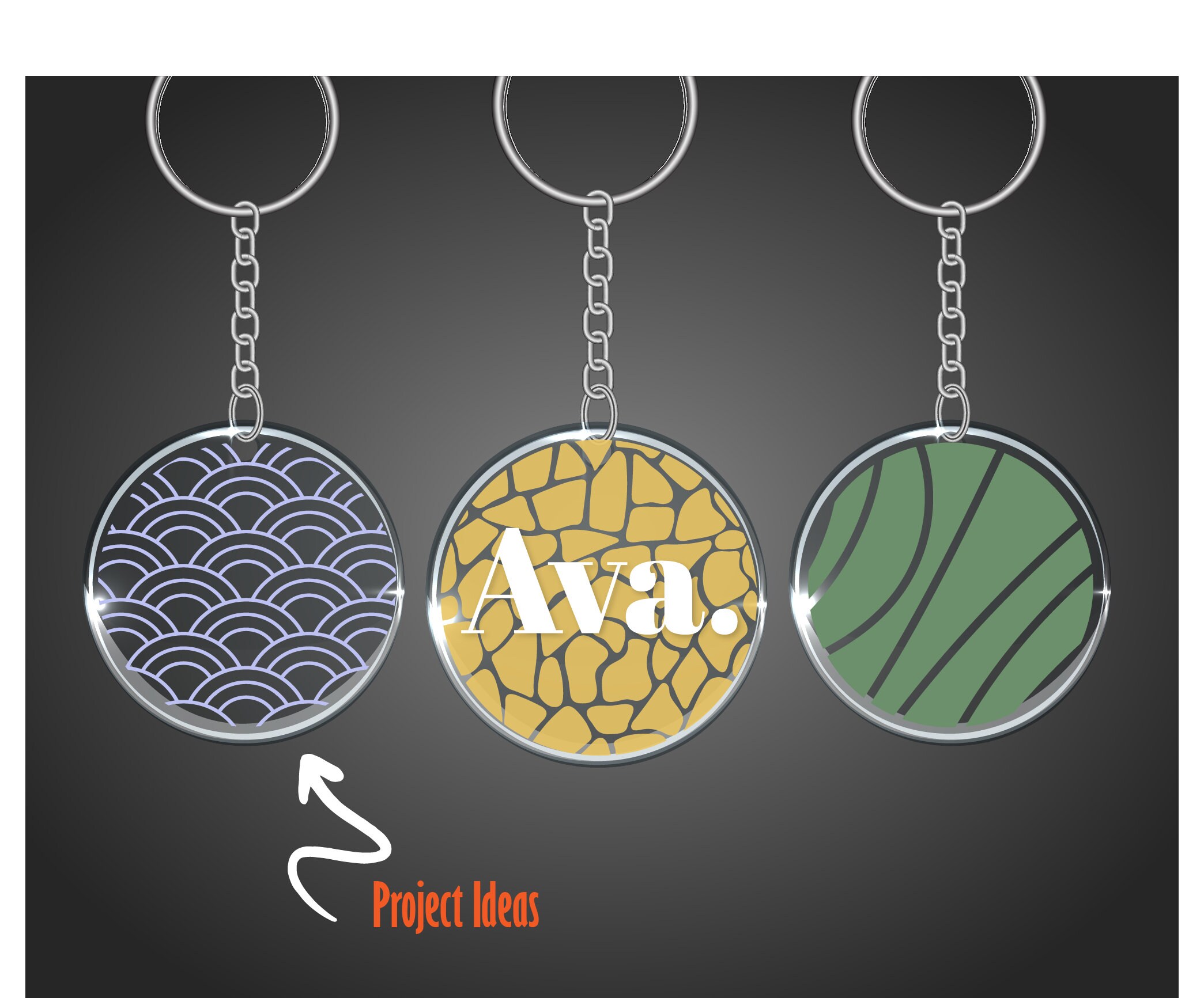 Keychain Pattern Svg Bundle Keychain SVG Keychain Pattern - Etsy UK