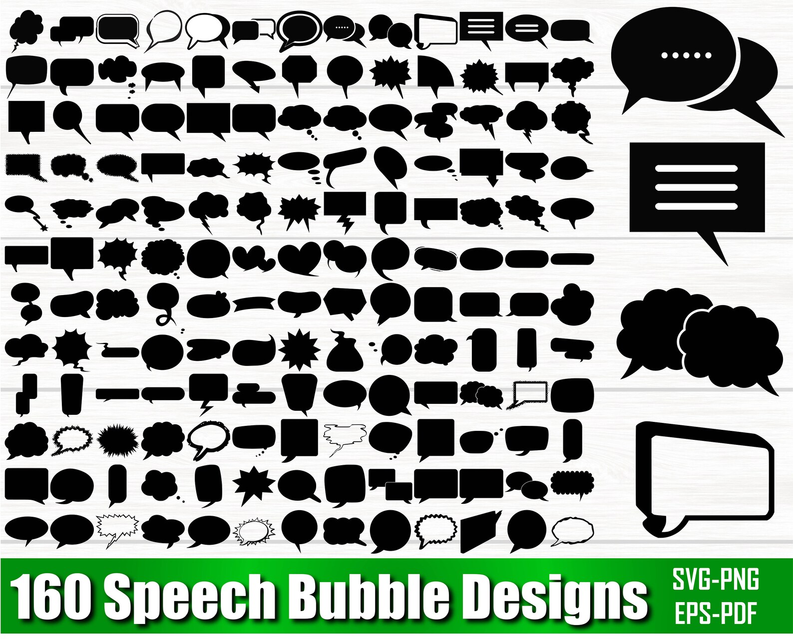 Speech Bubble SVG Bundle, Speech Bubble PNG Bundle, Speech Bubble ...