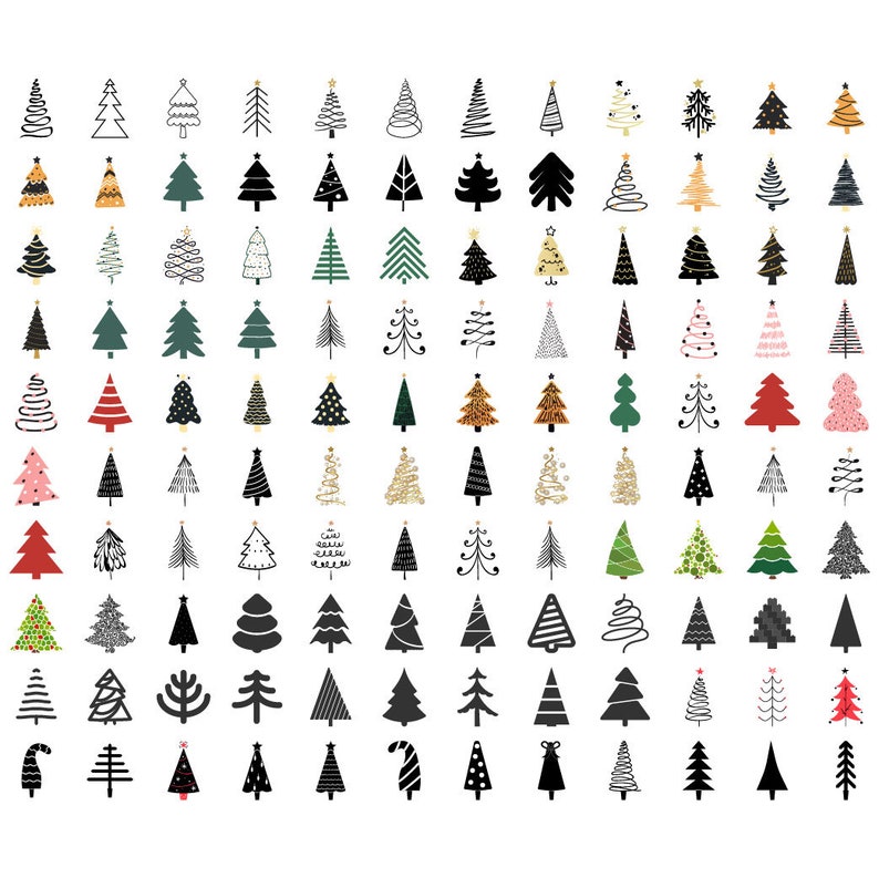 Christmas Tree SVG Bundle Pine Tree Svg Christmas Svg Pine - Etsy