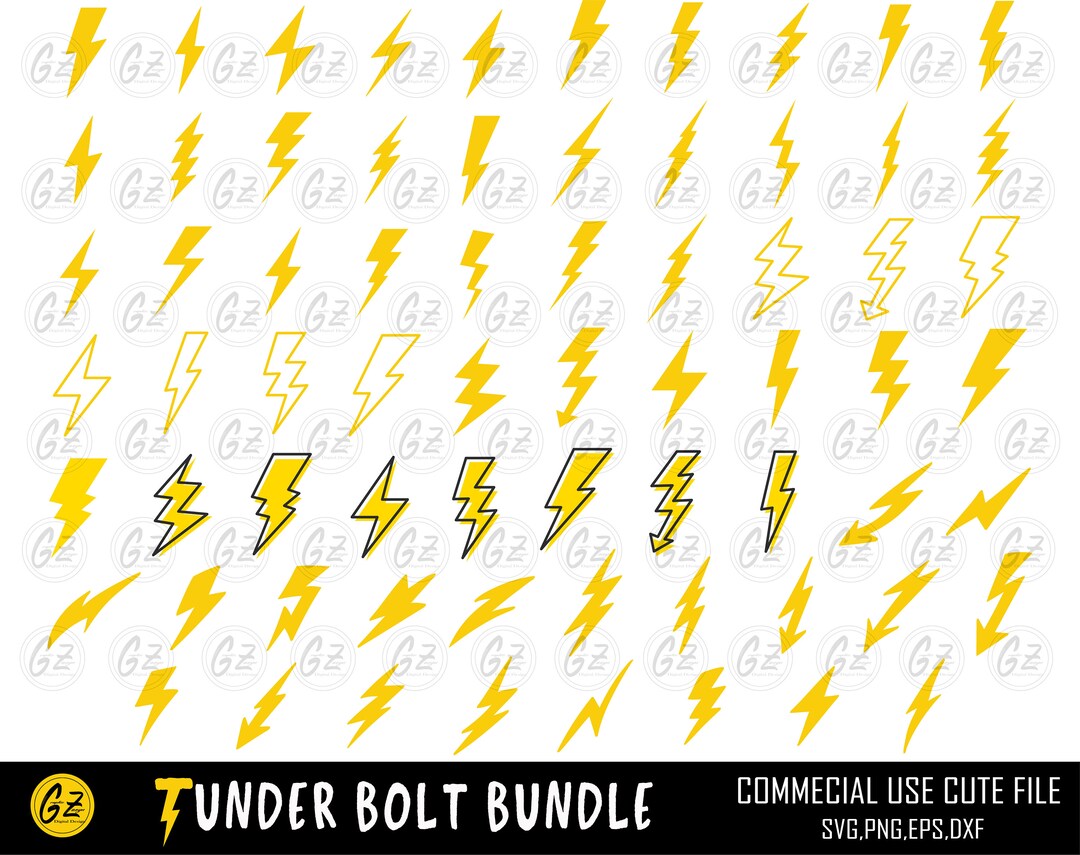 Thunder SVG Bundle, Lightning Svg, Thunder Svg, Flash Svg, Bolt Svg ...