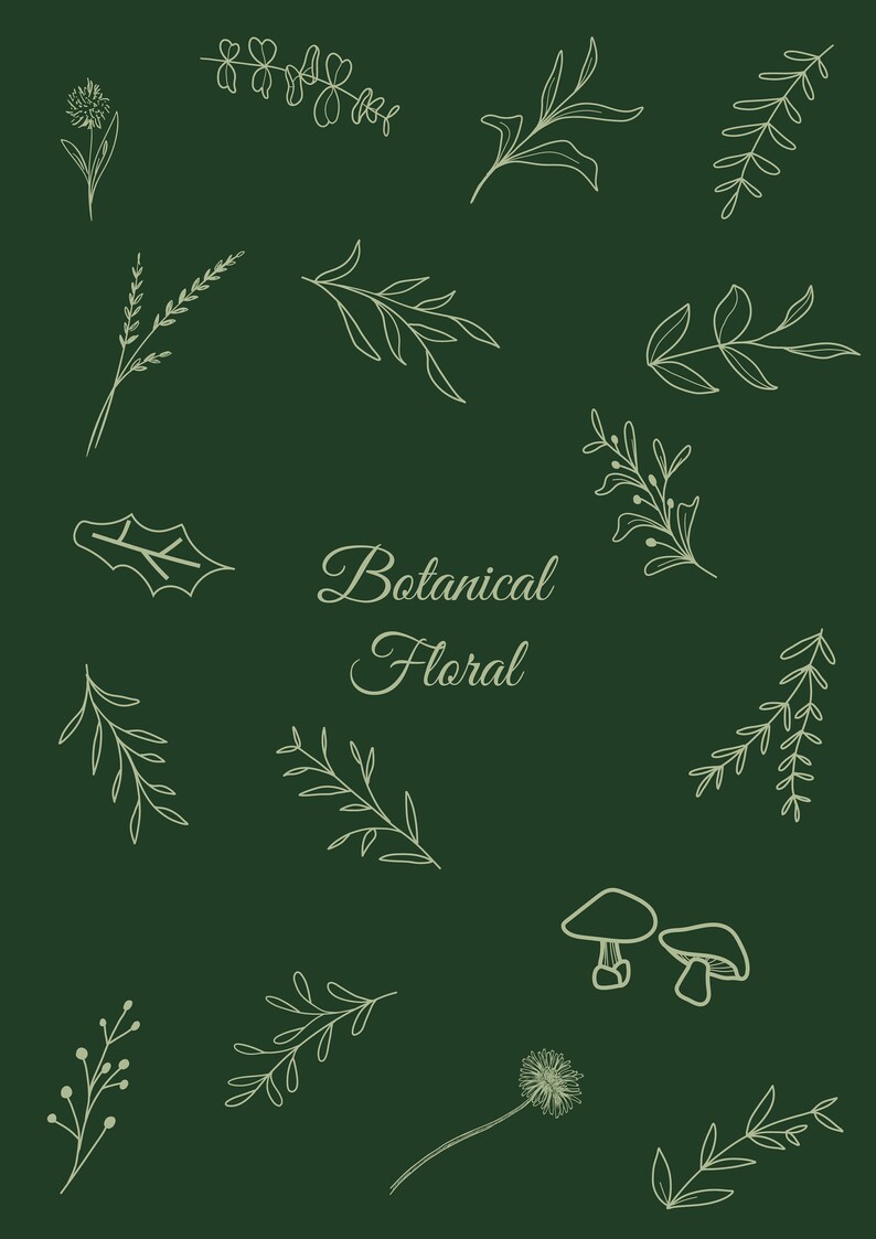 Botanical Svg Bundle Flower Svg Botanical Clipart Flower - Etsy