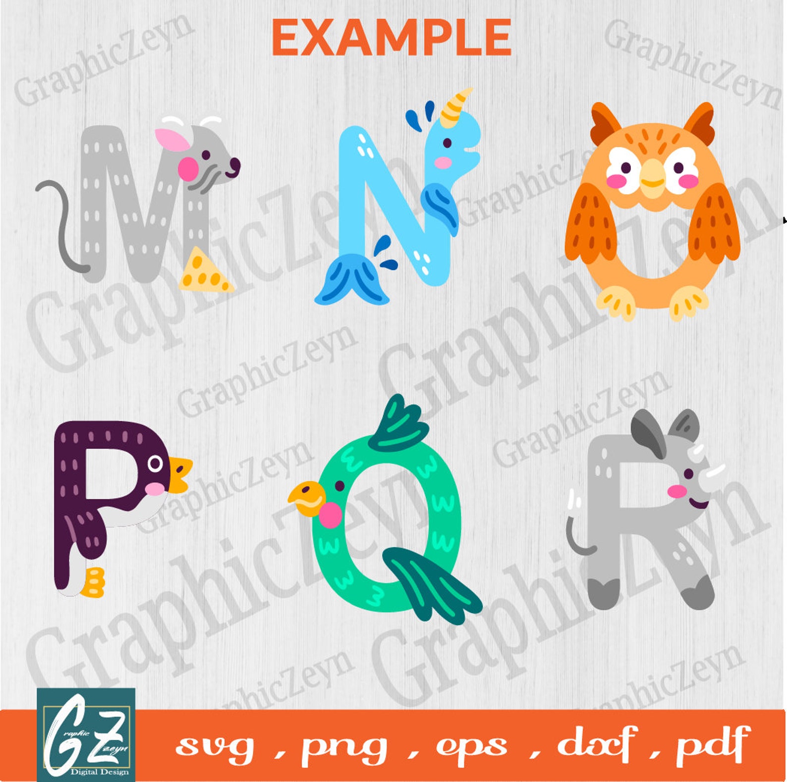 Cute Animals Alphabet Svg Animal Alphabet Bundle Svg A-Z | Etsy