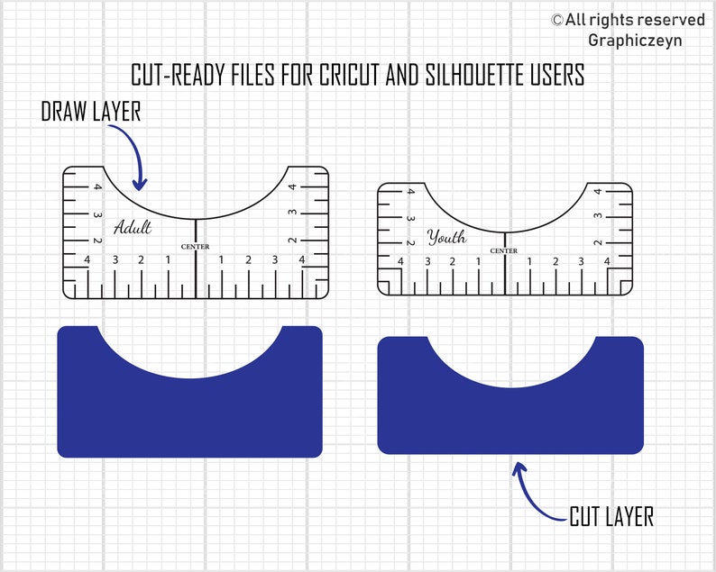 Tshirt Ruler Svg Bundle, Tshirt Alignment Tool Svg, Centering Tool ...