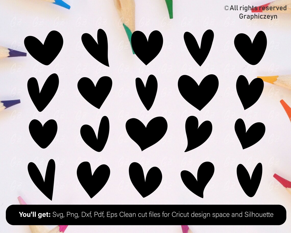 Heart SVG Bundle Hearts Svg Valentine Day Svg Heart Cut - Etsy