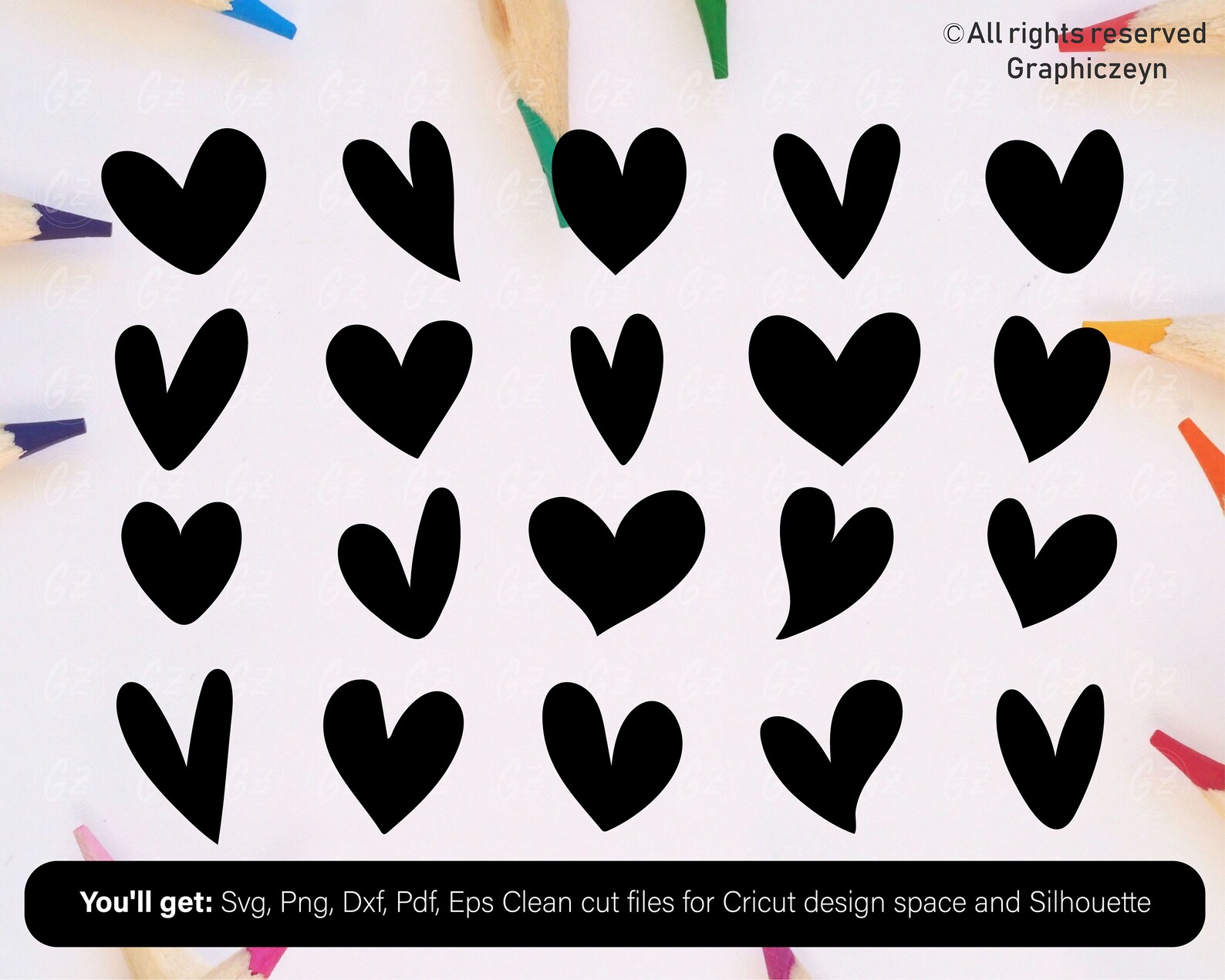 Heart SVG Bundle Hearts Svg Valentine Day Svg Heart Cut - Etsy