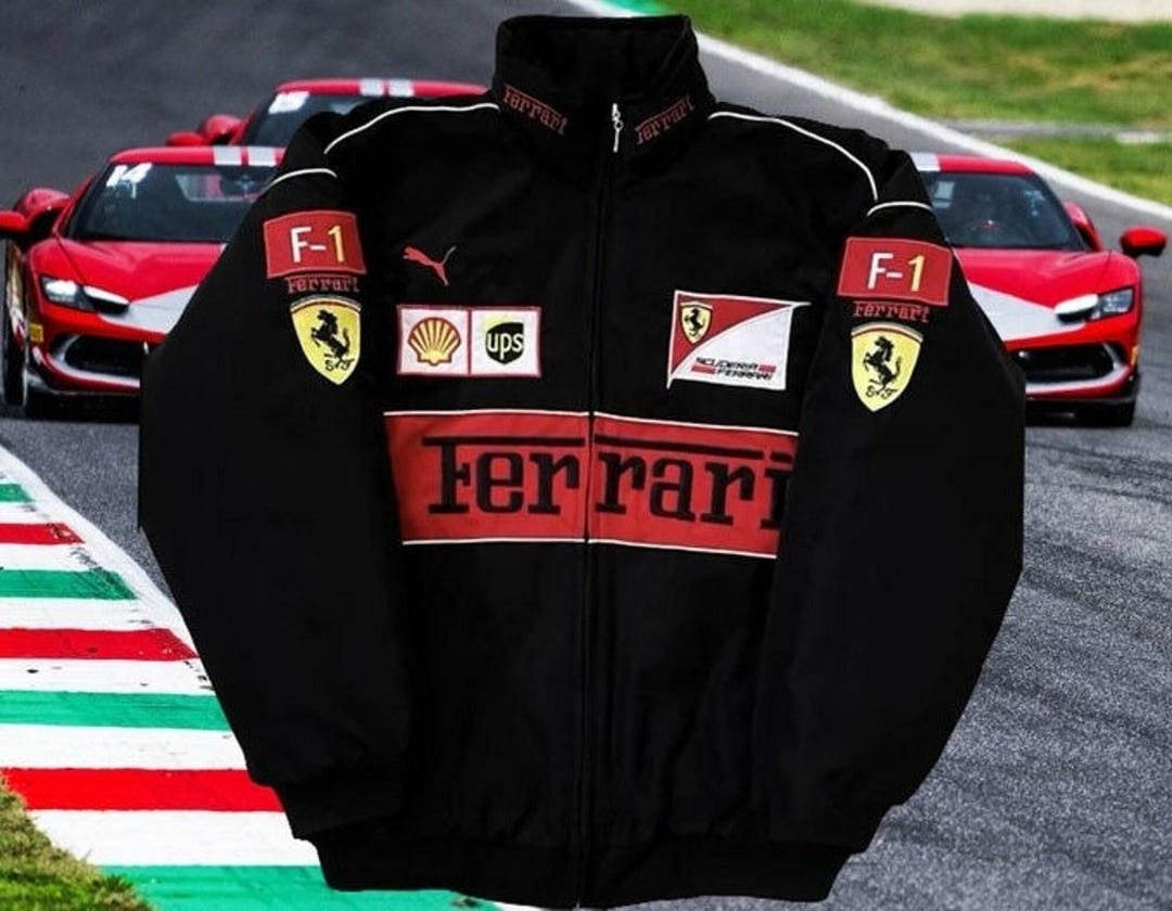 Ferrari F1 Racing Jacket, Motorsport Fan Gear, Formula 1 Red Racing ...