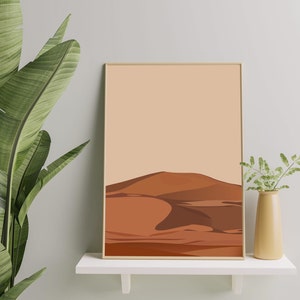 Sand Desert Dune Art Print Abstract Desert Art Poster | Etsy