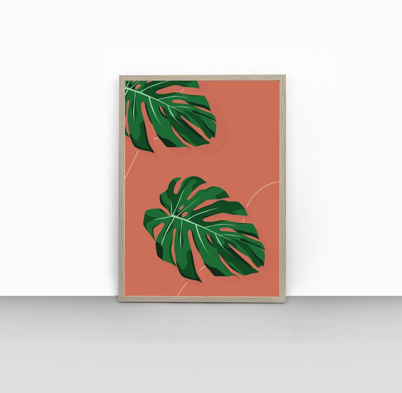 Monstera Wall Art | Monstera Plant Art | Monstera Deliciosa Poster ...