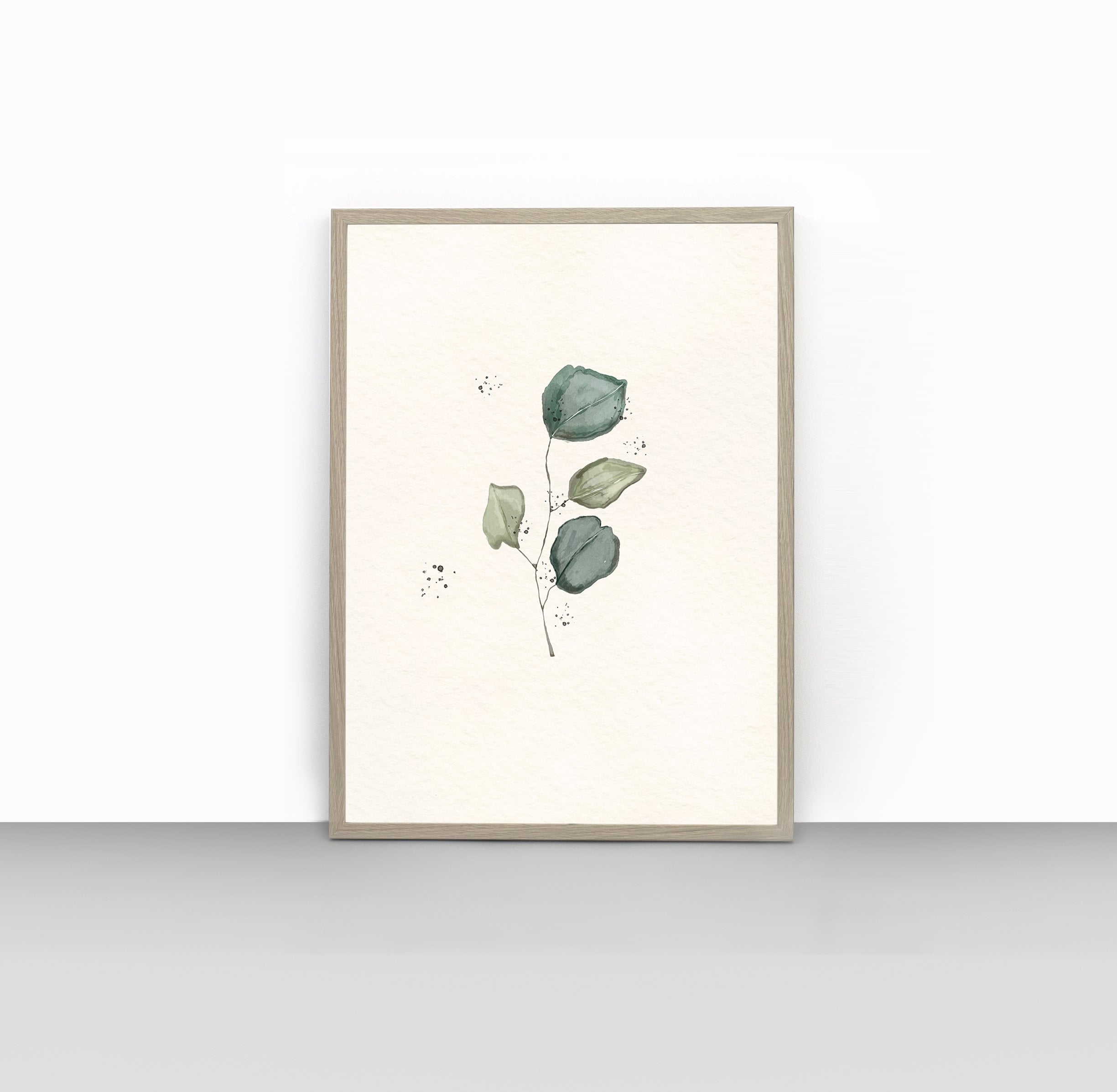 Watercolor Botanical Print | Wildflower Wall Art | Sage Green | Modern ...