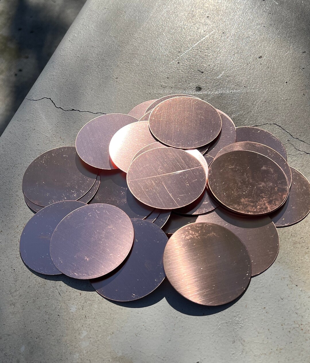Copper Blank Stamping Discs Pack of 50 Diameter of 2 5/8" - Etsy