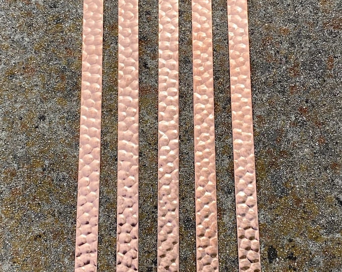 Hammered Copper Strips, 9"x.5" (5 Pack) Made From 16 (24gauge) Raw ...