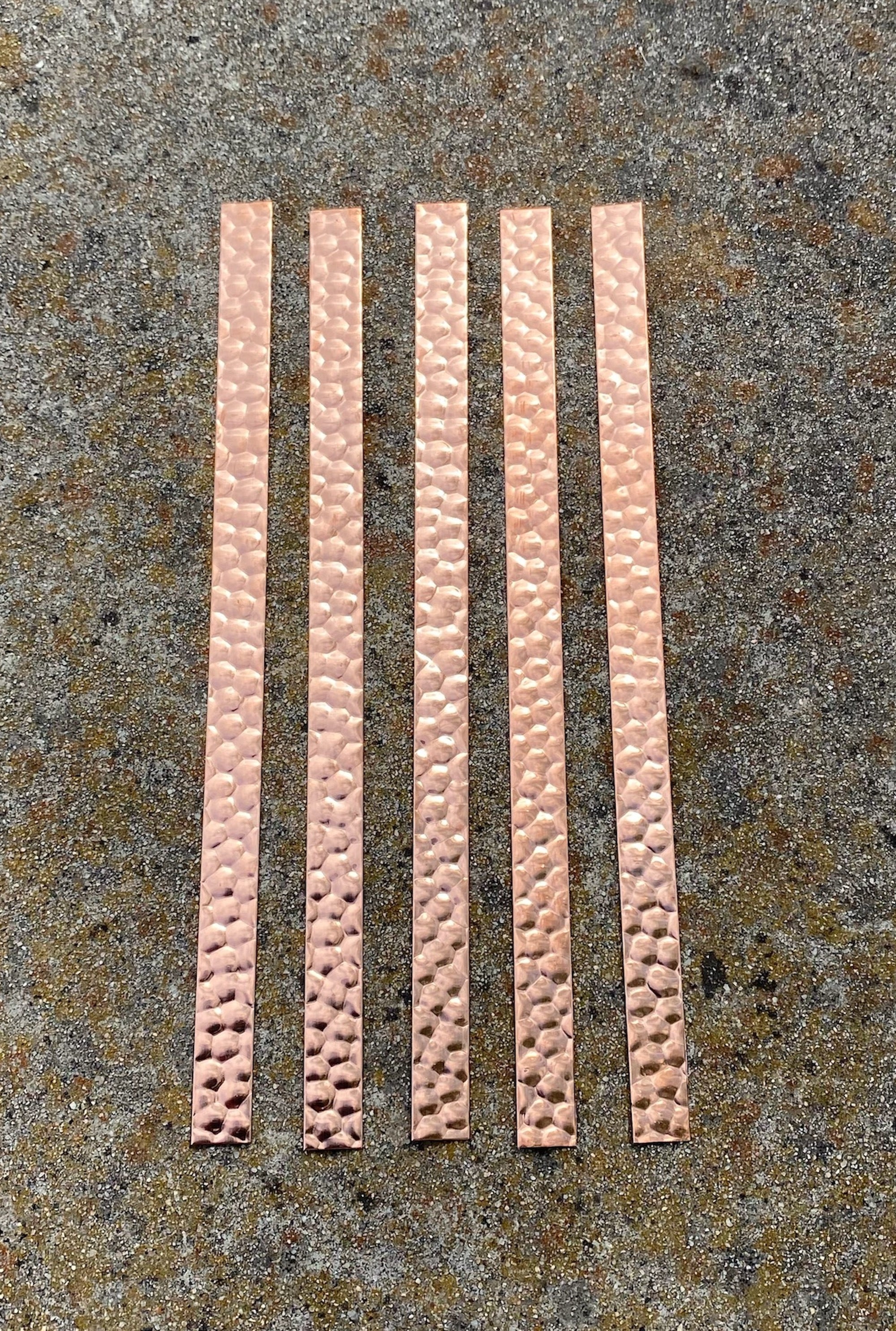 Hammered Copper Strips, 9"x.5" (5 Pack) Made From 16 (24gauge) Raw ...