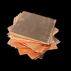 2"x2" Square Raw Copper Stamping Blanks (pack of 10) 16oz (aprox 24 ...