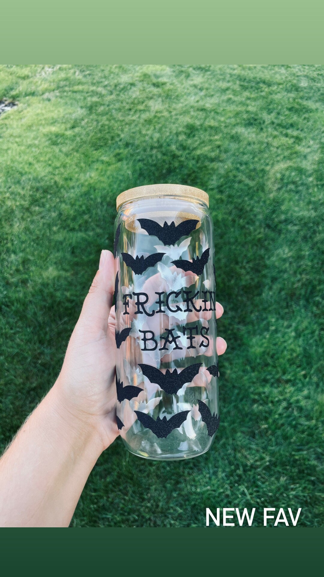 Frickin Bats, Bats, Halloween Bats,halloween Glass Cup, 20oz Cute Fall ...