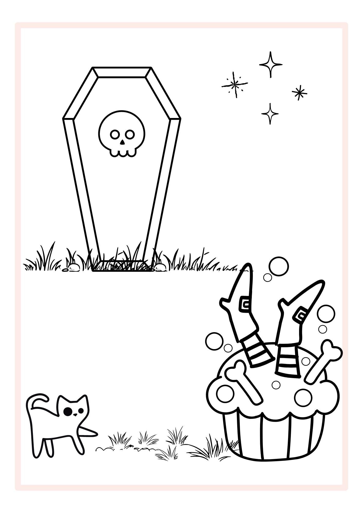 Spooky Halloween Themed Coloring Book| 30 PDF Pages of FUN Coloring - Etsy