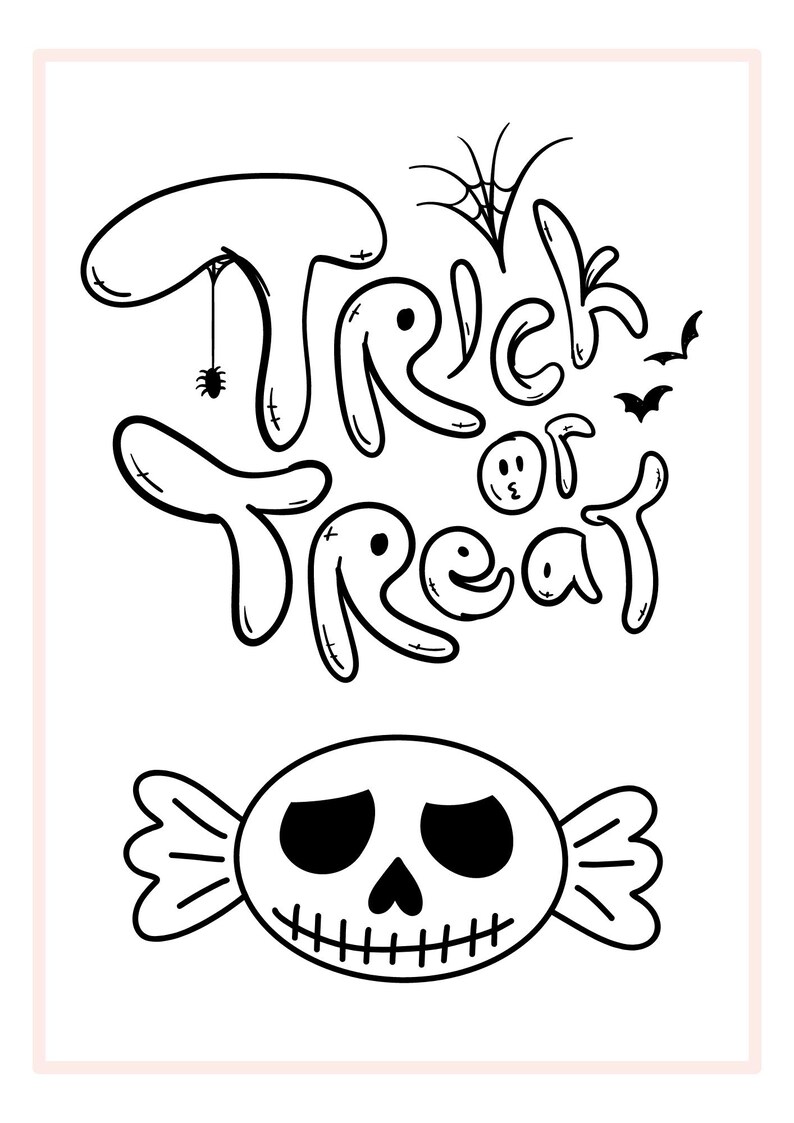 Spooky Halloween Themed Coloring Book| 30 PDF Pages of FUN Coloring - Etsy