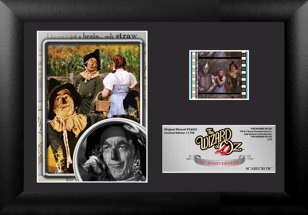 The Wizard of Oz Scarecrow 35mm Film Cell Minicell Display W/ Film Clip ...