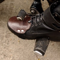Full Grain Leather Motorcycle Bike Gear Shifter Pad | Universal Classic ...