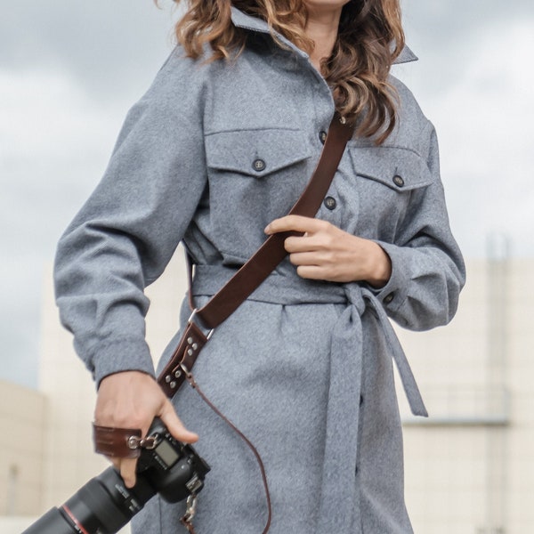 Leather Camera Strap Shoulder DSLR Strap Personalized Camera Sling Best ...