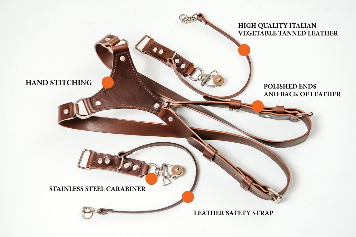 Leather Camera Harness Dual Camera Strap DSLR Shoulder Strap - Etsy