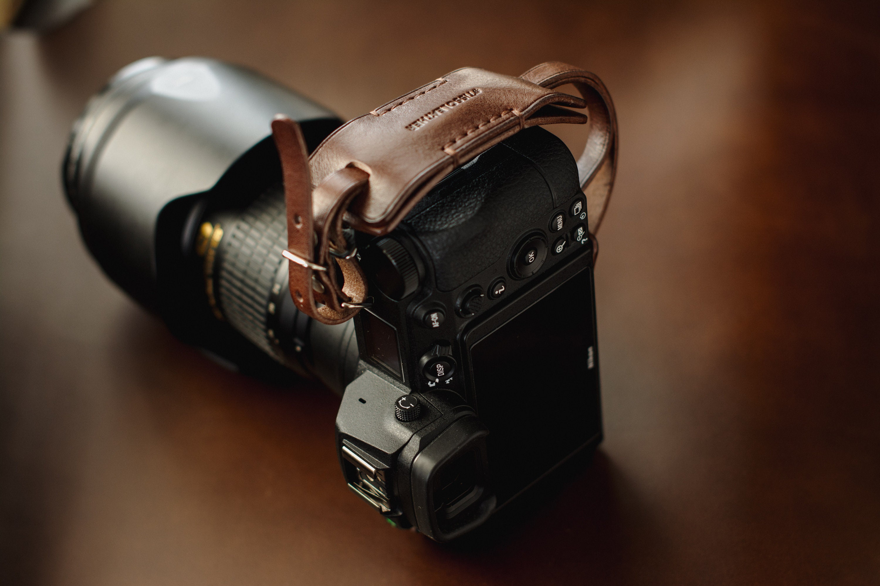 Personalized Leather Camera Wrist Strap: Handmade DSLR Hand Grip - Etsy