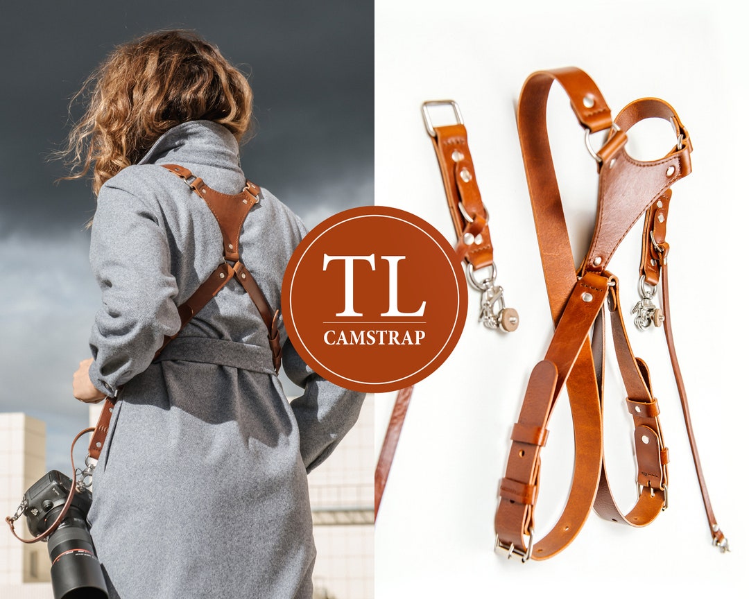 Leather Camera Harness Dual Camera Strap DSLR Shoulder Strap - Etsy
