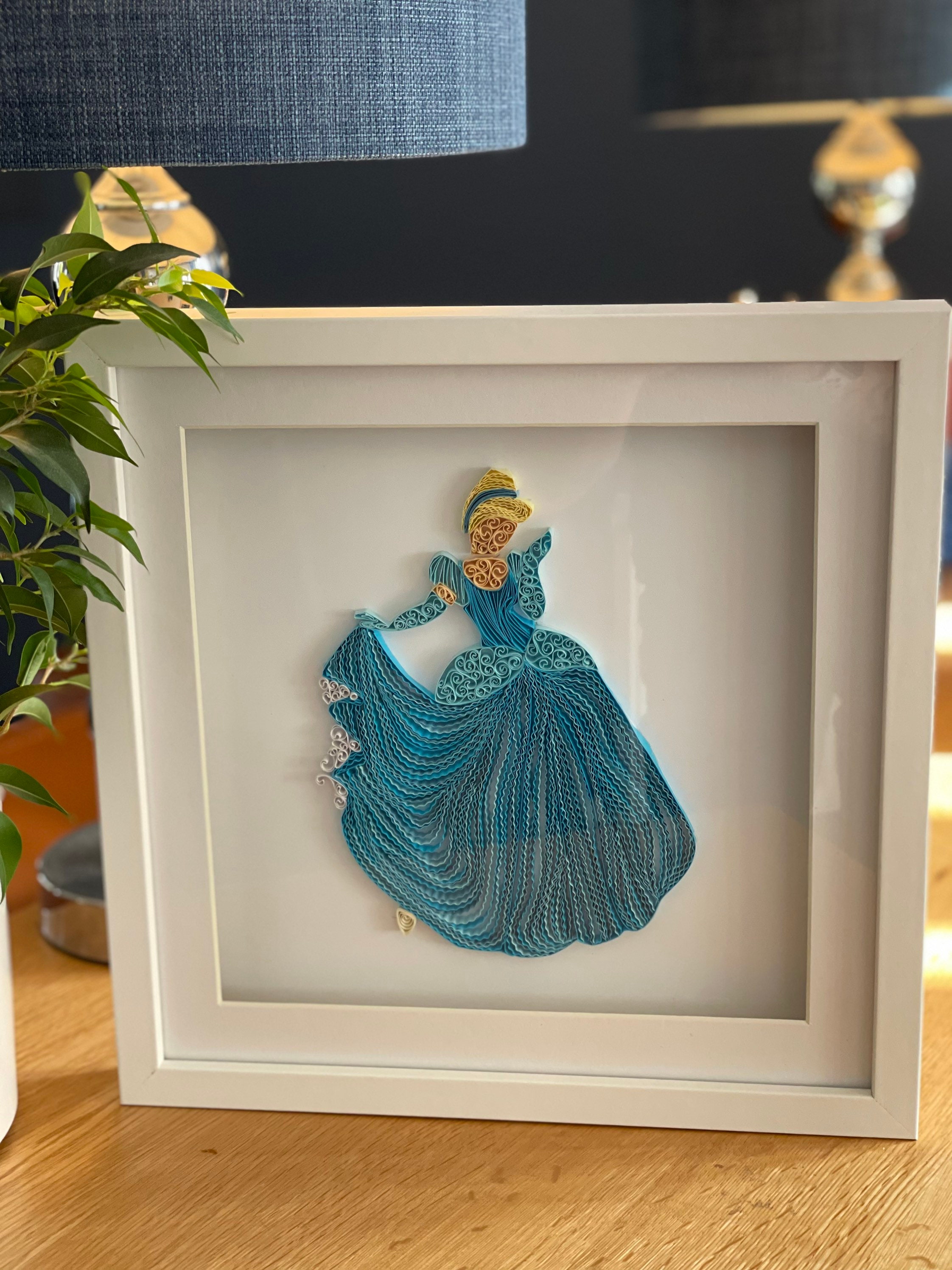 Quilled Paper Portrait of Cinderella Beautiful Disney Princess | Etsy