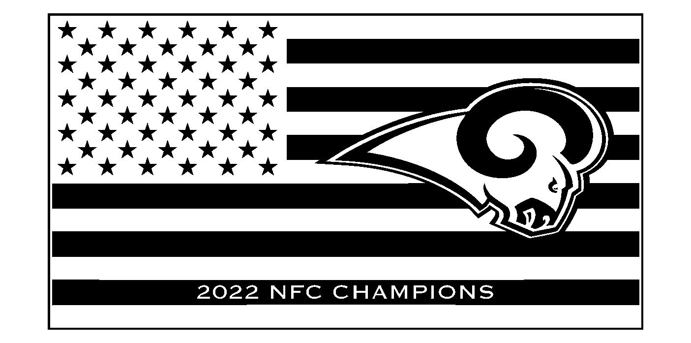 LA Rams 2022 NFC Champions American Flag - Etsy Canada