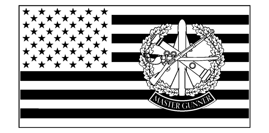 Master Gunner Badge American Flag - Etsy