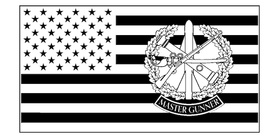 Master Gunner Badge American Flag - Etsy