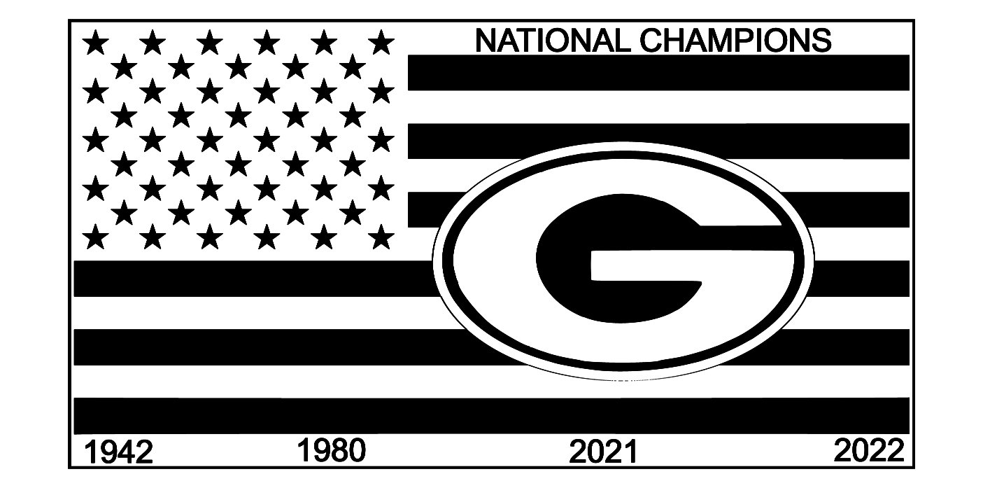 UGA Football National Championships Flag SVG - Etsy