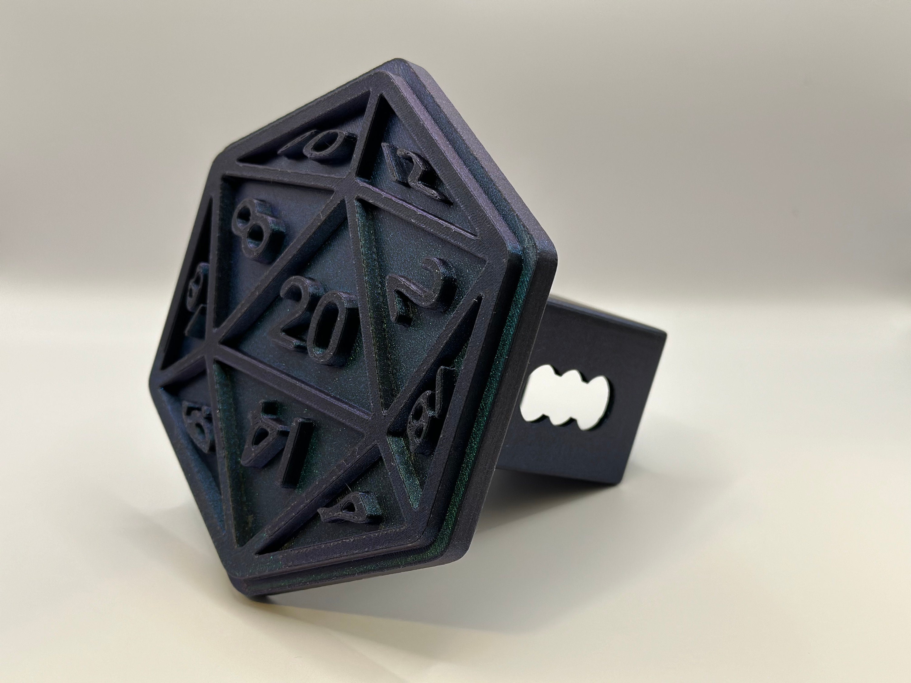 3D Printed 2 Inch D20 Tow Hitch Cover, Dnd Tow Hitch Critical Hitch Appeal for RPG Enthusiasts ...