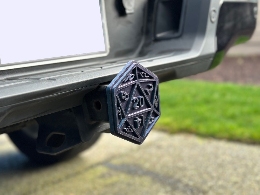 3D Printed 2 Inch D20 Tow Hitch Cover, Dnd Tow Hitch - Critical Hitch ...