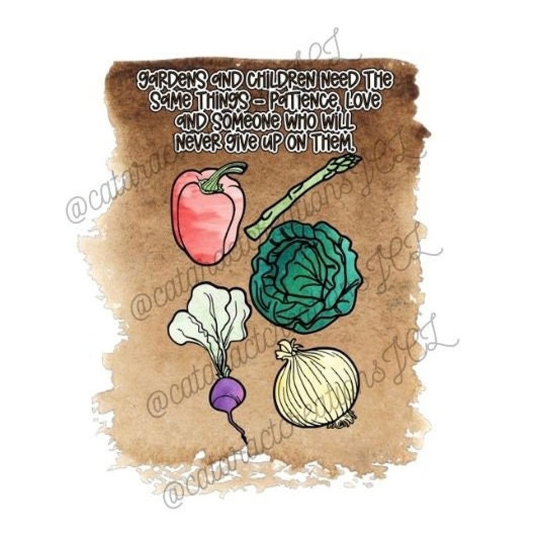 Gardening With Children - Dirt Plot - PNG - Sublimation Download - Etsy