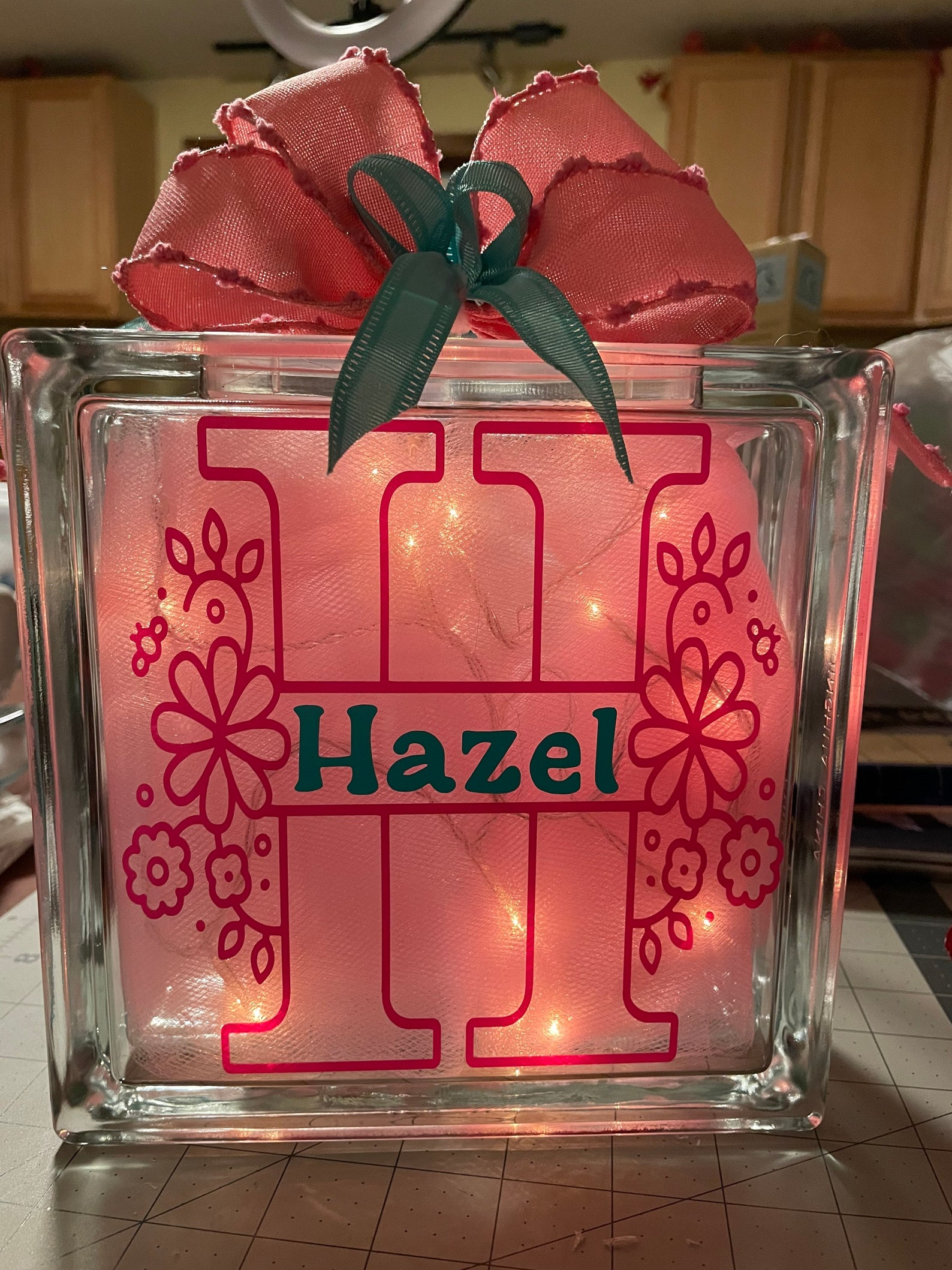 Glass Block Night Light | Etsy