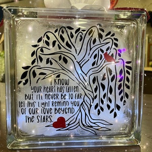 Memorial Glass Block - Etsy