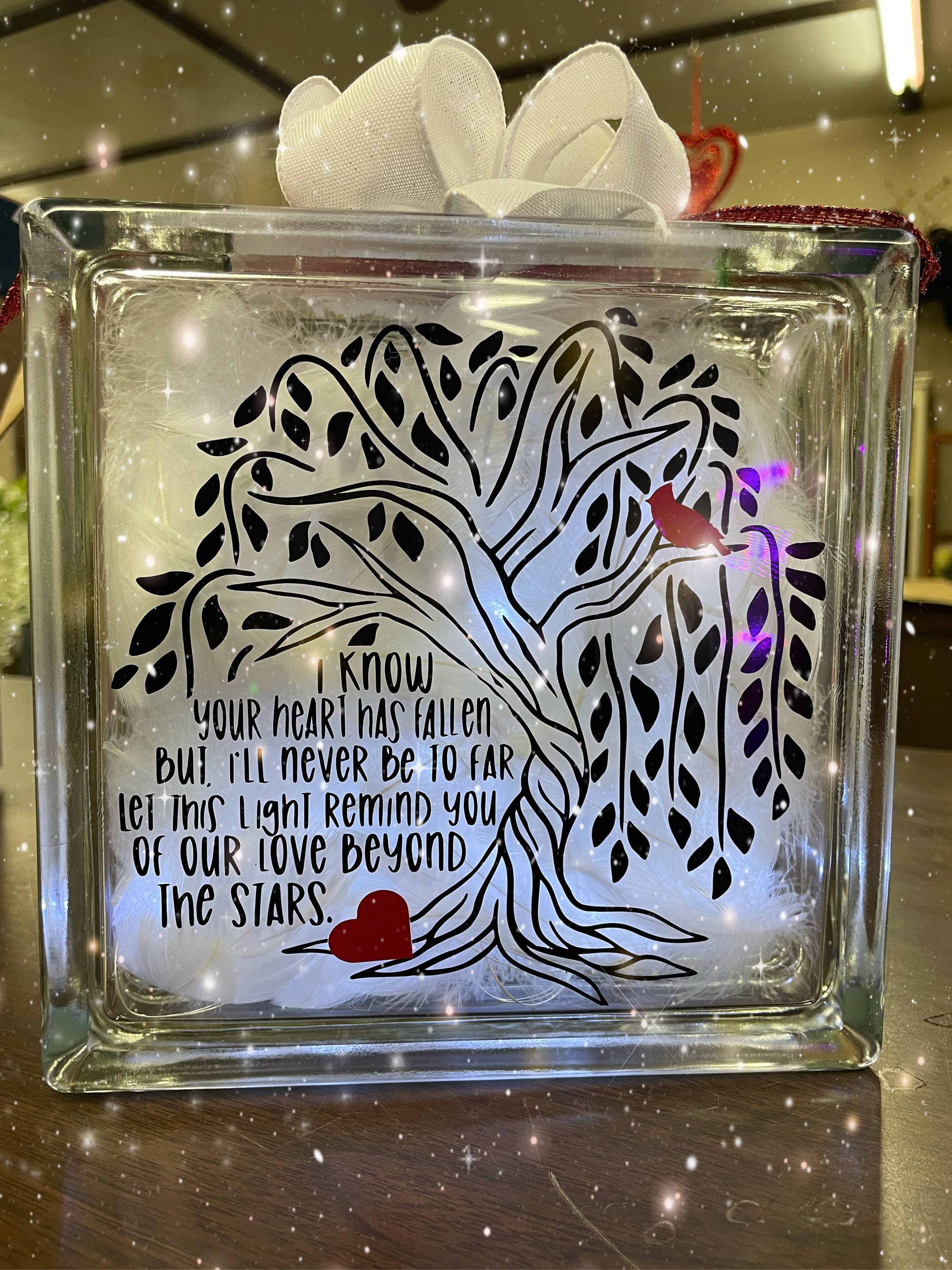 Memorial Glass Block - Etsy