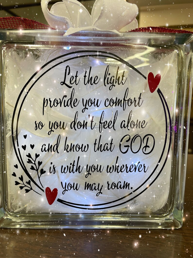 Memorial Glass Block - Etsy