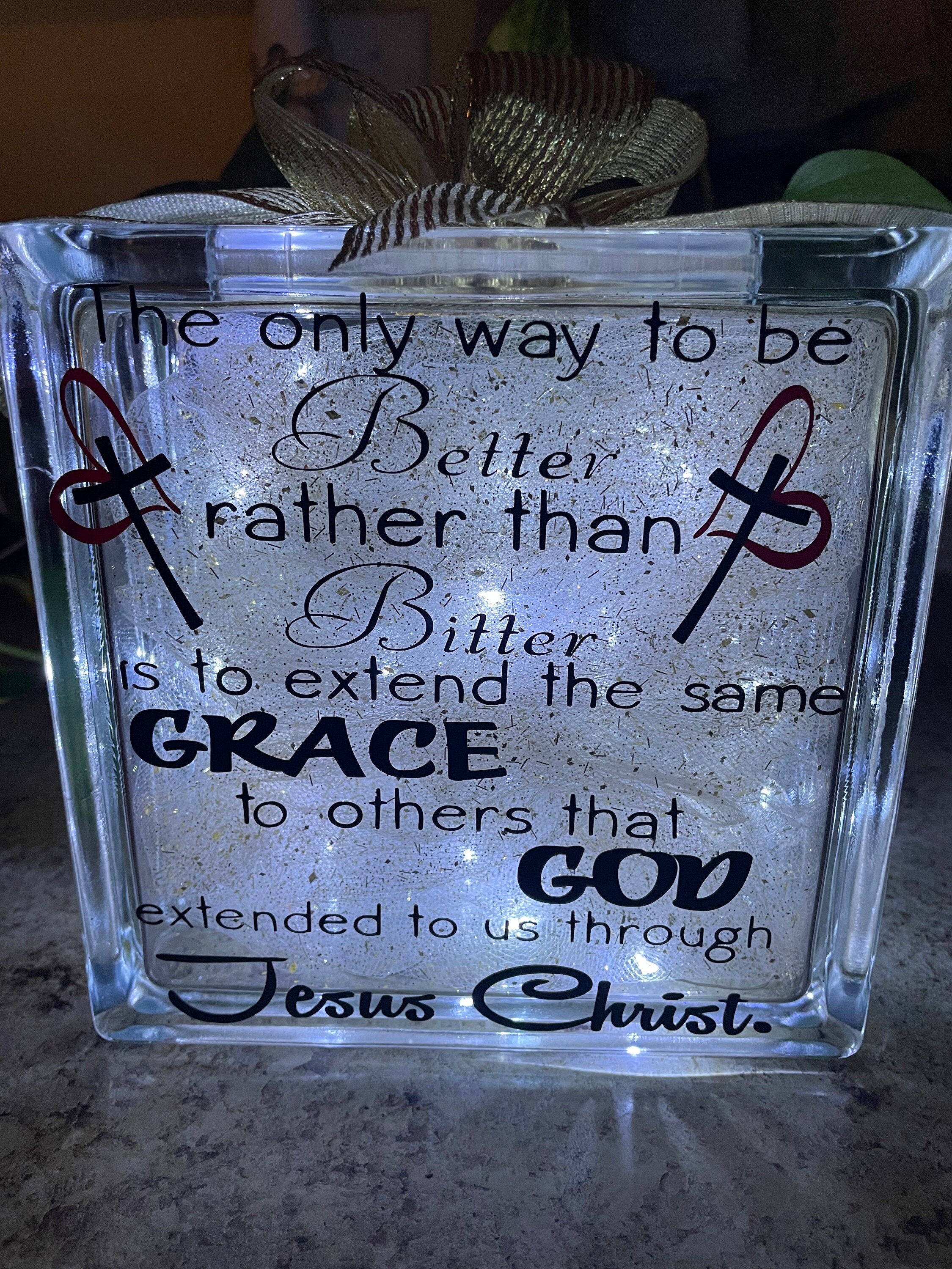 Memorial Glass Block - Etsy