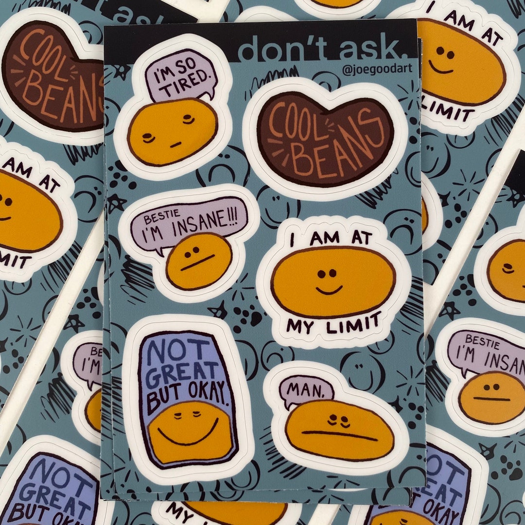 Funny Vinyl Stickerpack — 6 Vinyl Weatherproof & Durable Stickers ...