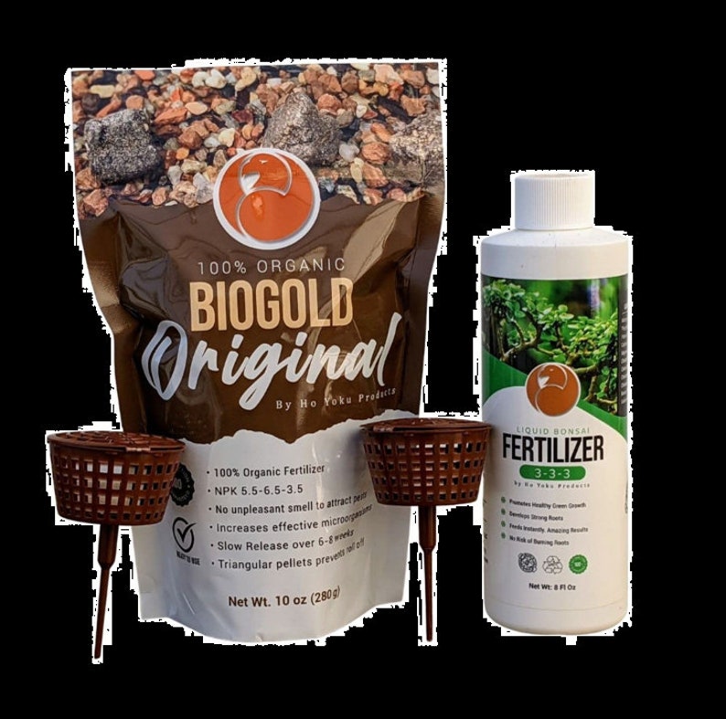 Ho Yoku Products Bonsai Fertilizer - Plant Care Bundle Includes Biogold ...