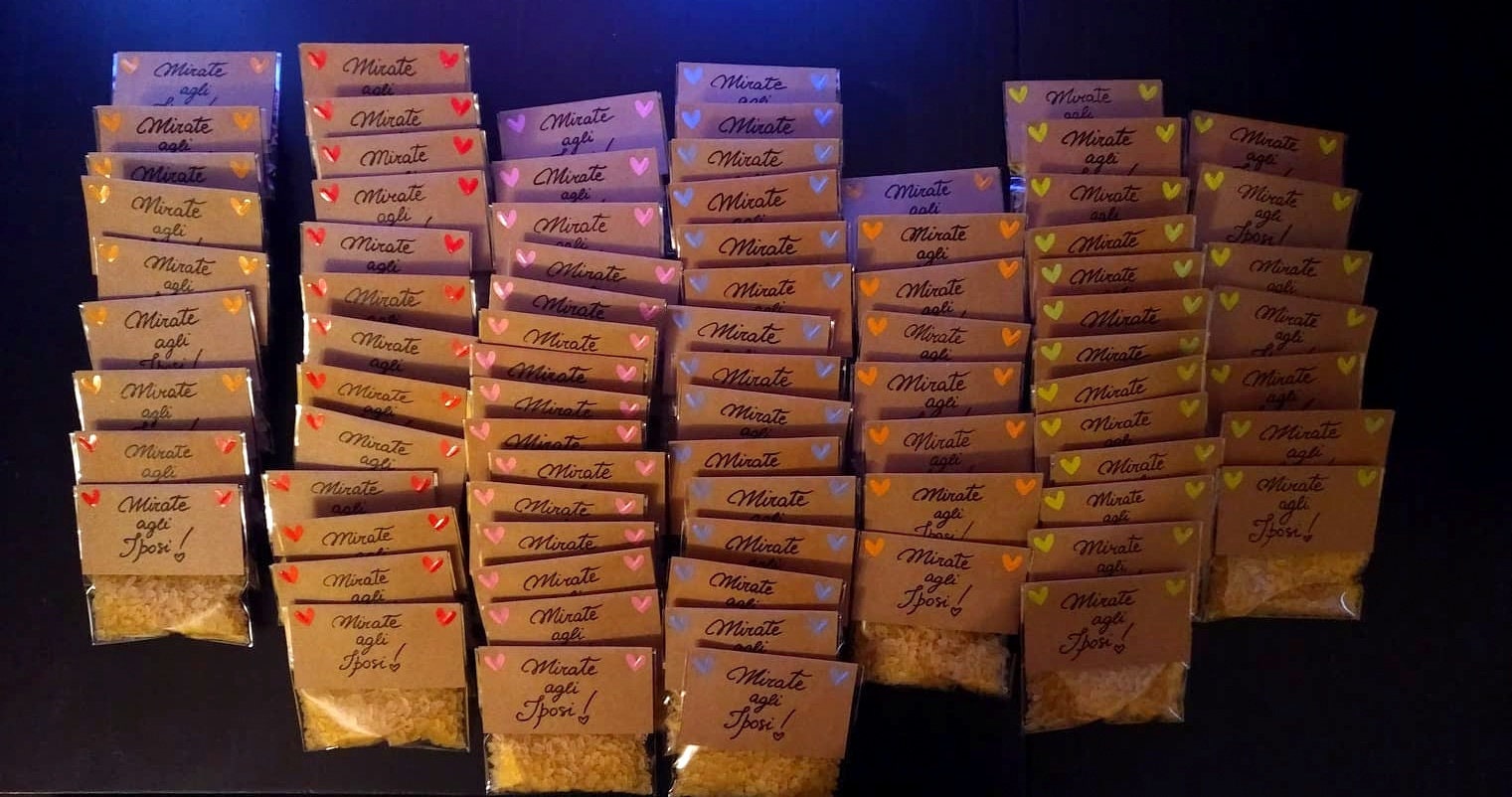 100 Pieces Wedding Rice Sachets, Wedding Rice Toss Kit, Personalized ...