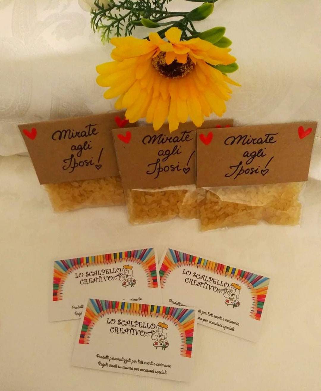 100 Pieces Wedding Rice Sachets, Wedding Rice Toss Kit, Personalized ...